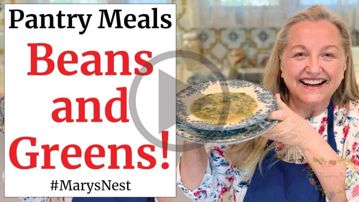 How to Make Italian Minestra - Beans and Greens Soup - Mary's Nest